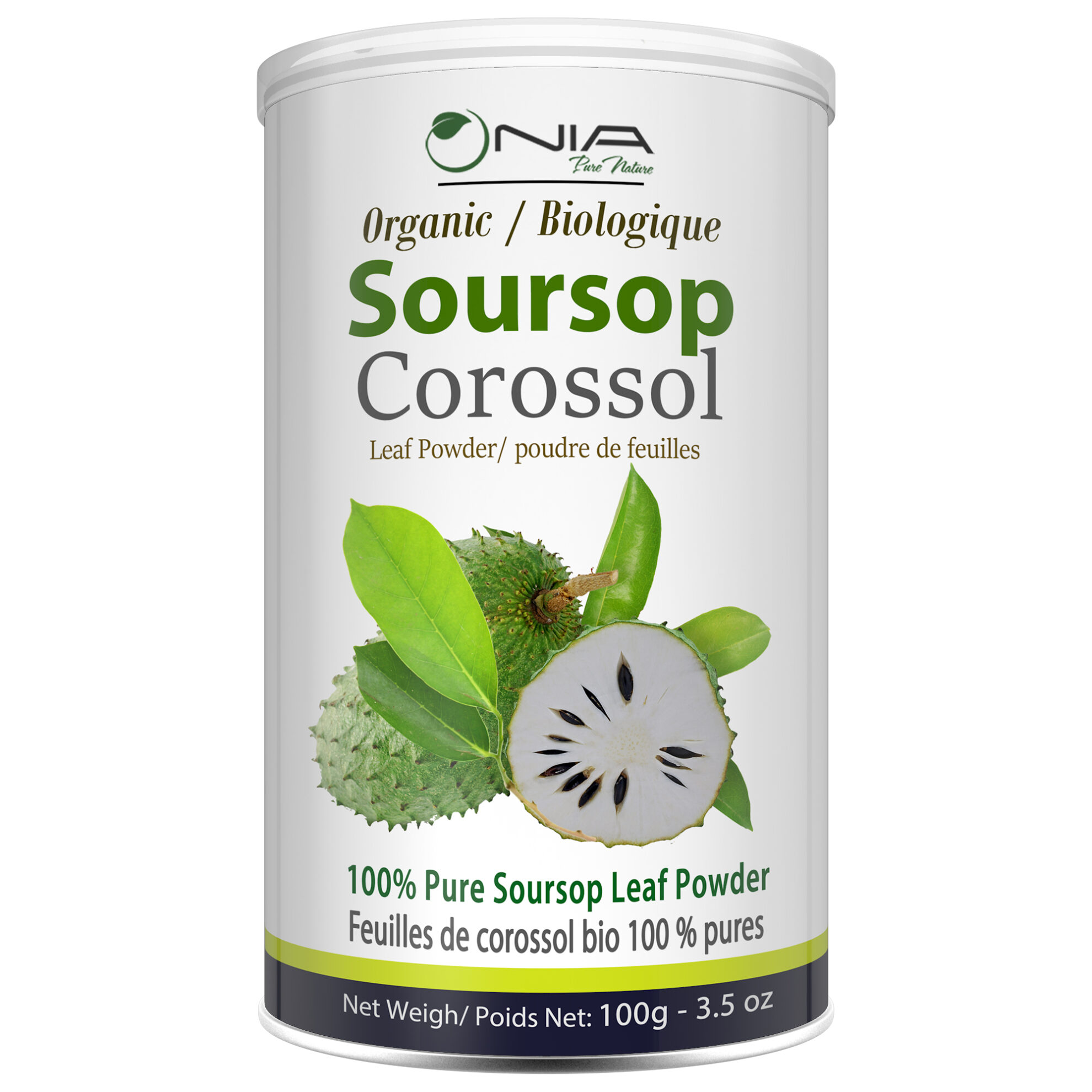 New Organic Soursop Leaf Powder Nia Pure Nature New Organic Soursop Leaf Powder Nia Pure Nature